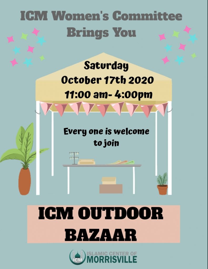 Outdoor Bazaar 10/17 – Islamic Center of Morrisville